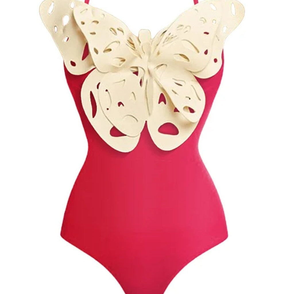 3D BUTTERFLY GRADIENT ONE PIECE SWIMSUIT – Aesvs
