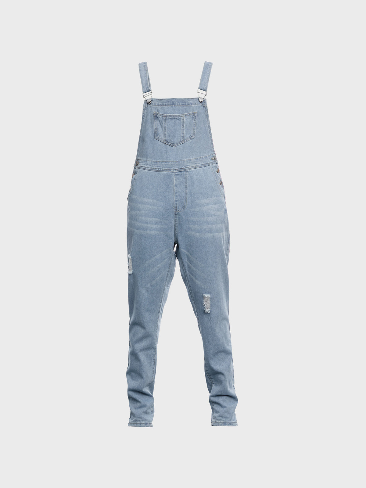 Washed Distressed Denim Overall – Aesvs