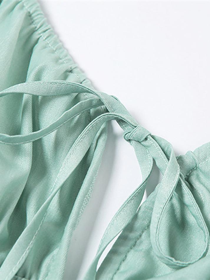 Open Back Ruffle Sling Mini Dress – Aesvs