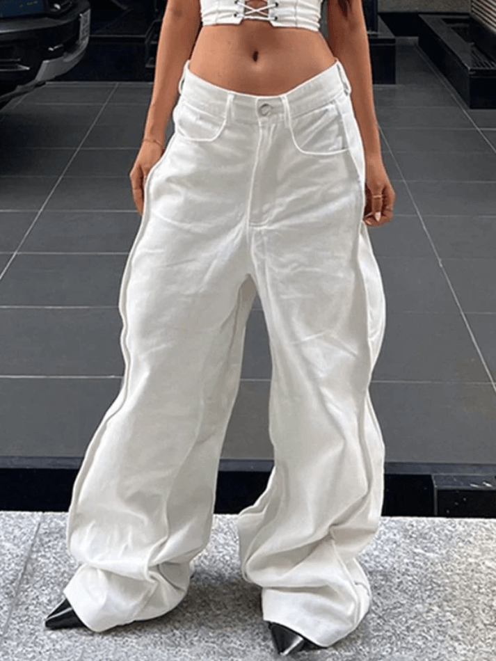 Wavy Side Relaxed Boyfriend Jeans – Aesvs