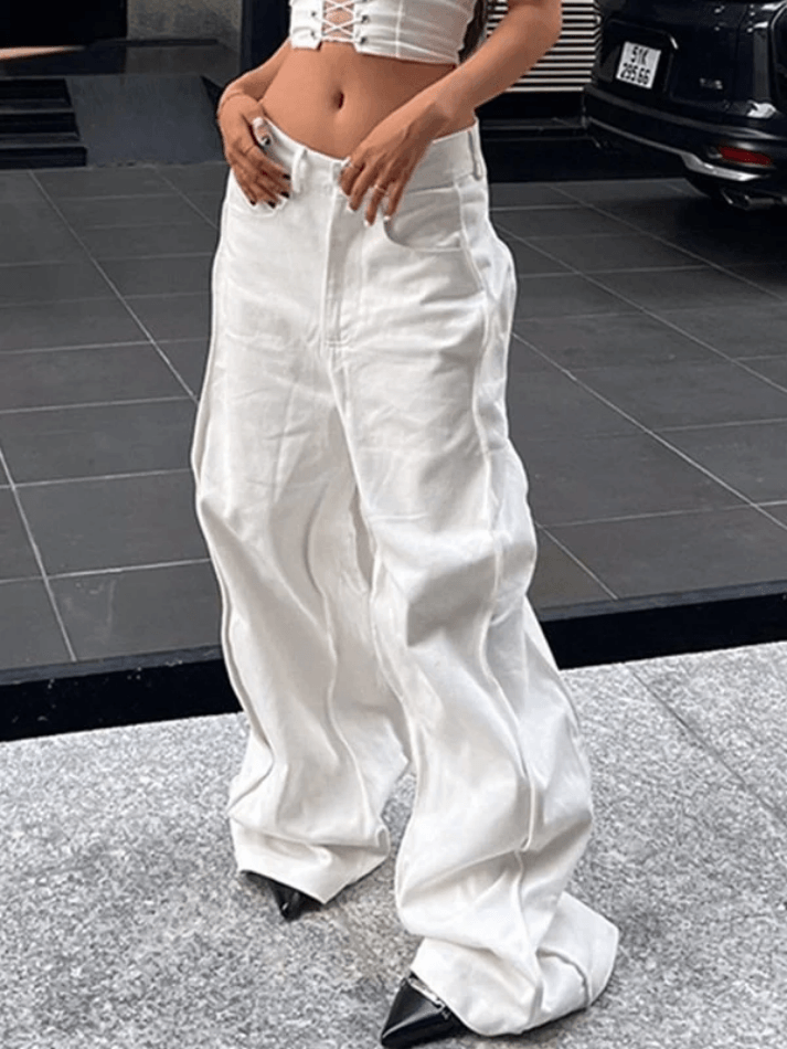 Wavy Side Relaxed Boyfriend Jeans – Aesvs